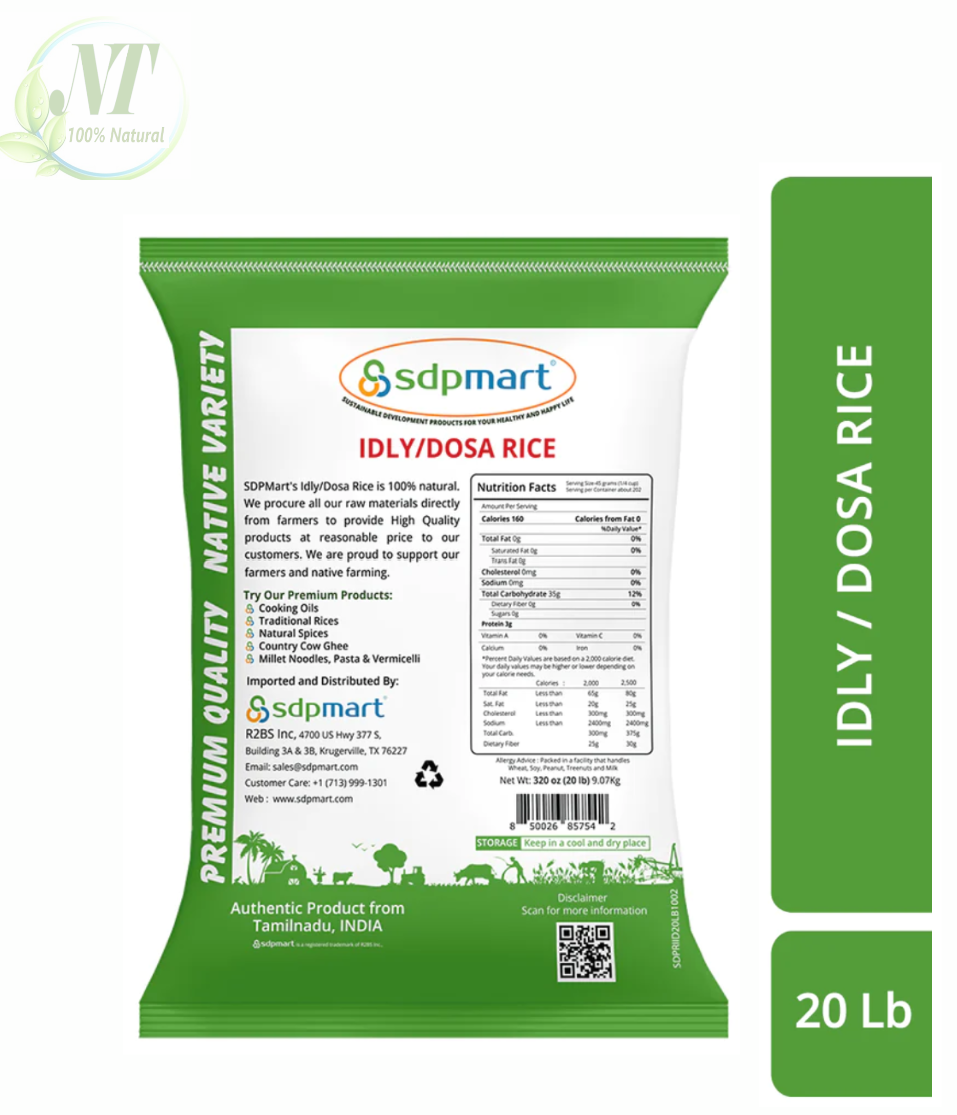 PREMIUM IDLY RICE 20 LB – Nature Traders
