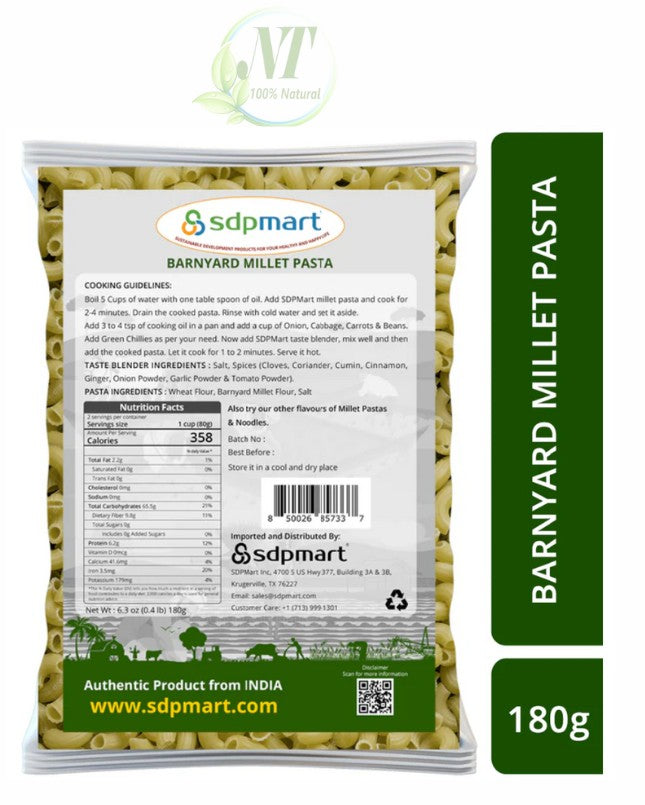 Barnyard Millet Pasta 180g – Nature Traders